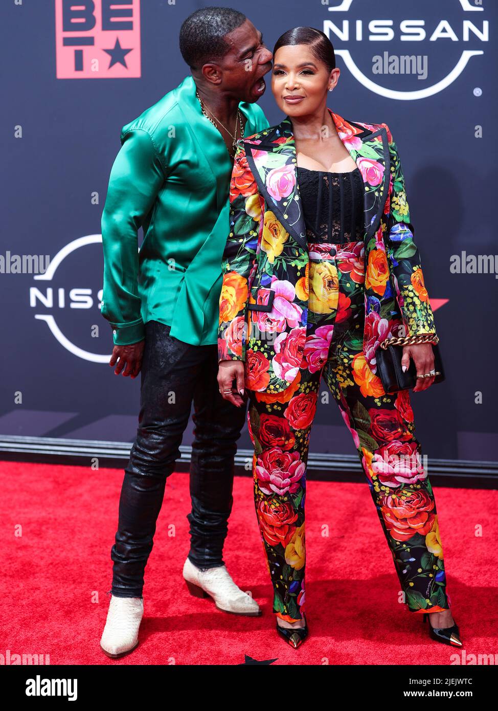 LOS ANGELES, CALIFORNIA, USA - JUNE 26: Kirk Franklin and Tammy Collins ...
