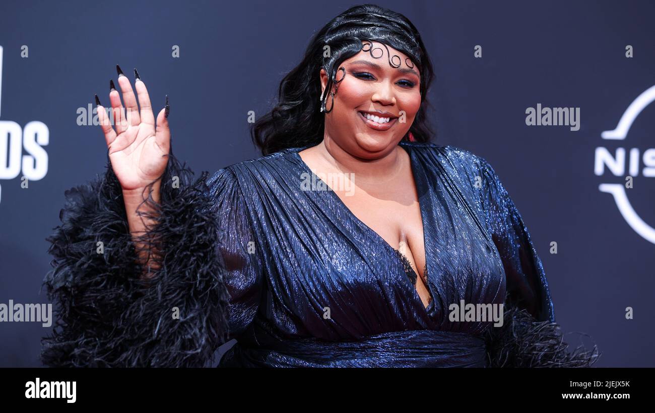 LOS ANGELES, CALIFORNIA, USA - JUNE 26: American singer Lizzo wearing a ...