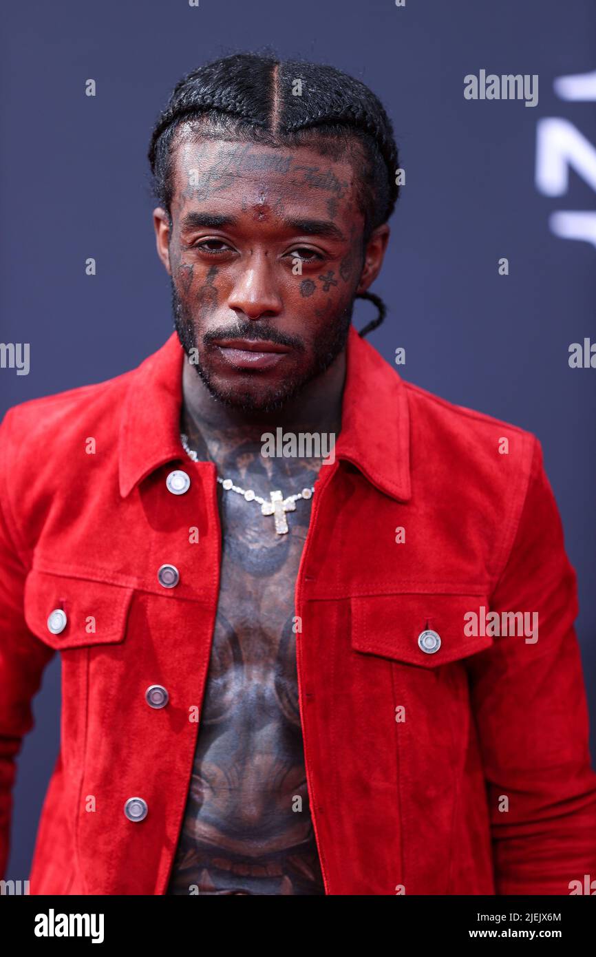 LOS ANGELES, CALIFORNIA, USA - JUNE 26: Lil Uzi Vert arrives at the BET ...