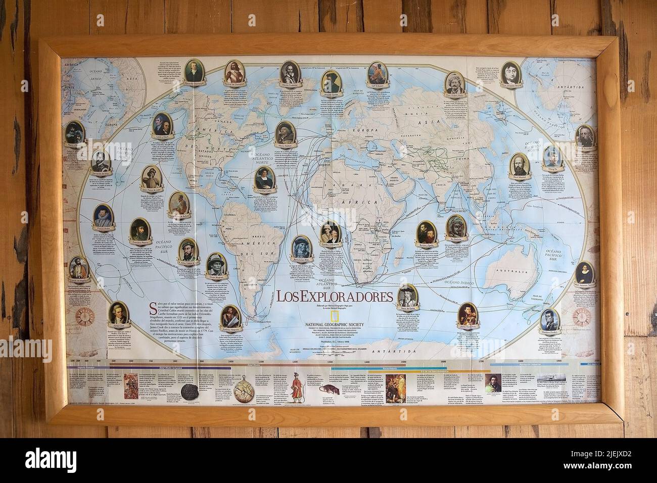 Exploration map displayed in Puerto Rio Tranquilo village in Patagonia ...