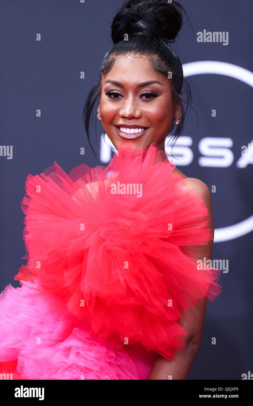 LOS ANGELES, CALIFORNIA, USA - JUNE 26: Muni Long arrives at the BET ...