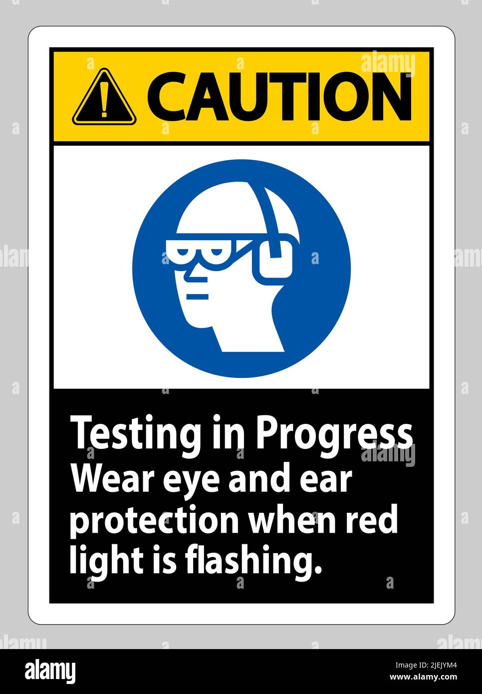 Caution sign testing in progress hi-res stock photography and images ...