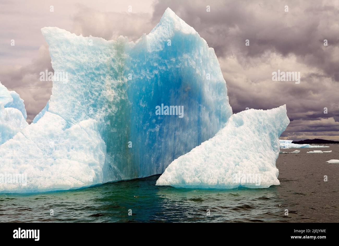 Iceberg at the San Rafael Lagoon, Patagonia Chile. The lagoon is ...