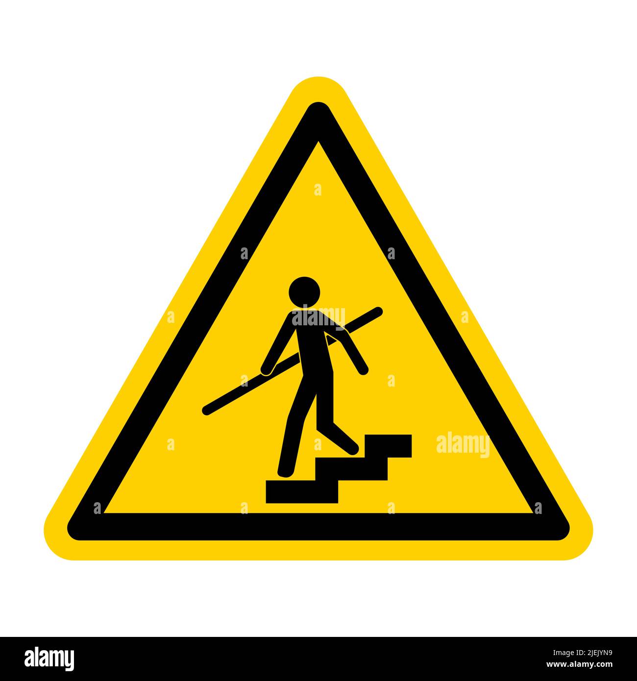 Avoid A Fall Use Handrails Sign Stock Vector Image & Art - Alamy