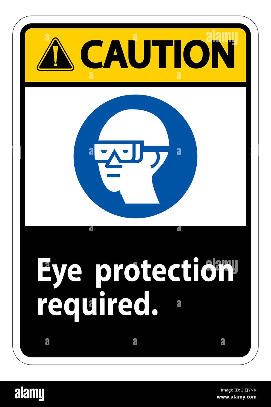 Caution Sign Eye Protection Required Symbol Isolate on White Background ...
