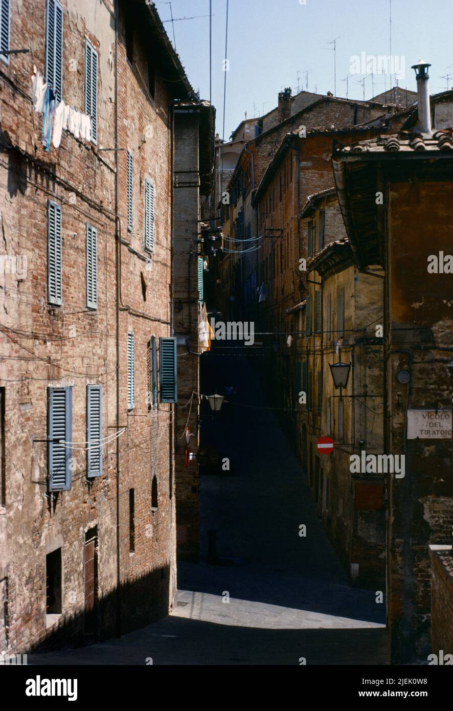 Siena Italy Back streets Apartments Stock Photo - Alamy