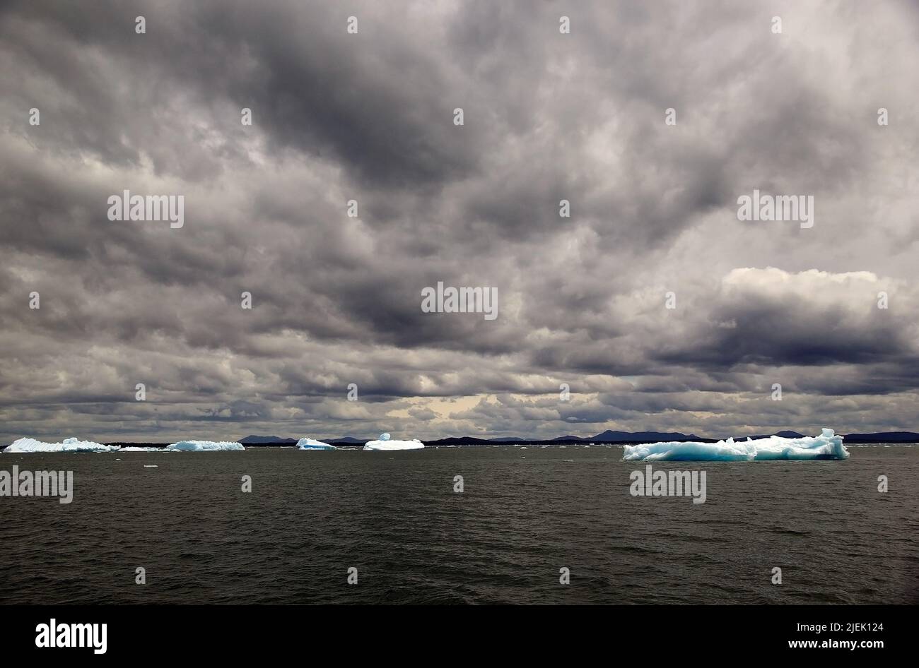 Iceberg at the San Rafael Lagoon, Patagonia Chile, with dramatic sky ...