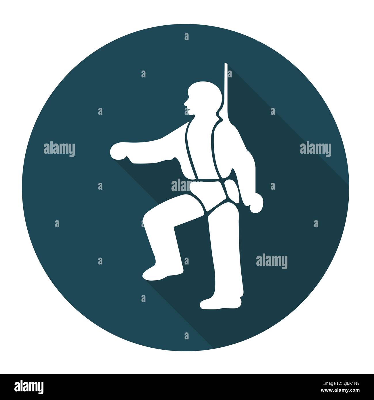PPE Icon.Safety Harness Must Be Worn Symbols Sign Isolate On White ...