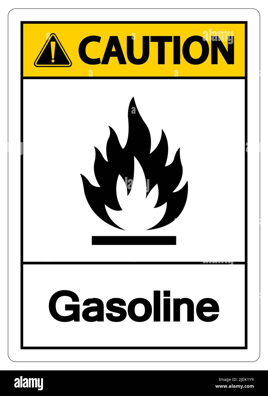 Caution Gasoline Symbol Sign On White Background Stock Vector Image ...