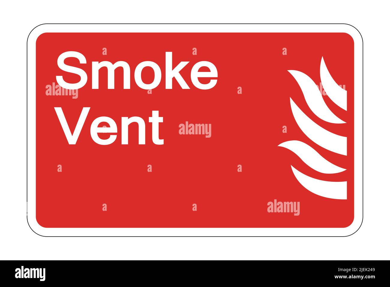 Fire Smoke Vent Safety Symbol Sign on white background,Vector ...