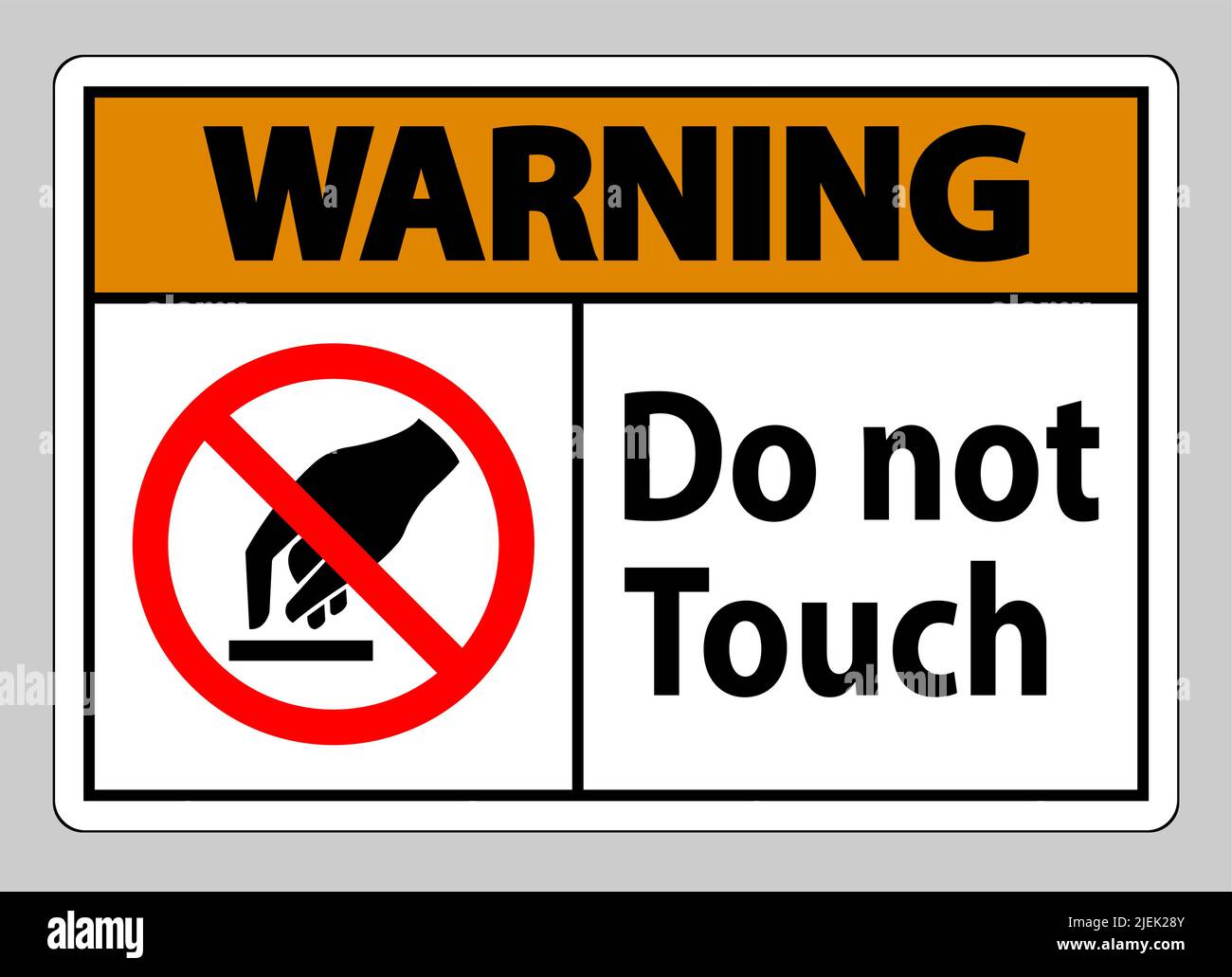 Warning Do Not Touch Symbol Sign Isolate On White Background Stock ...
