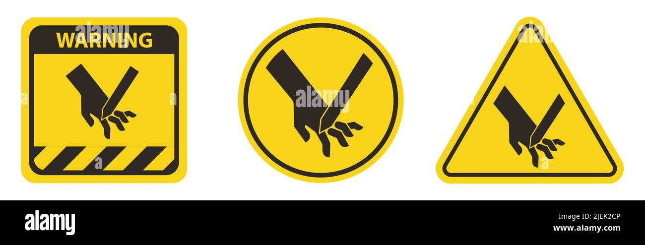 Cutting Of Fingers Angled Blade Symbol Sign, Vector Illustration ...