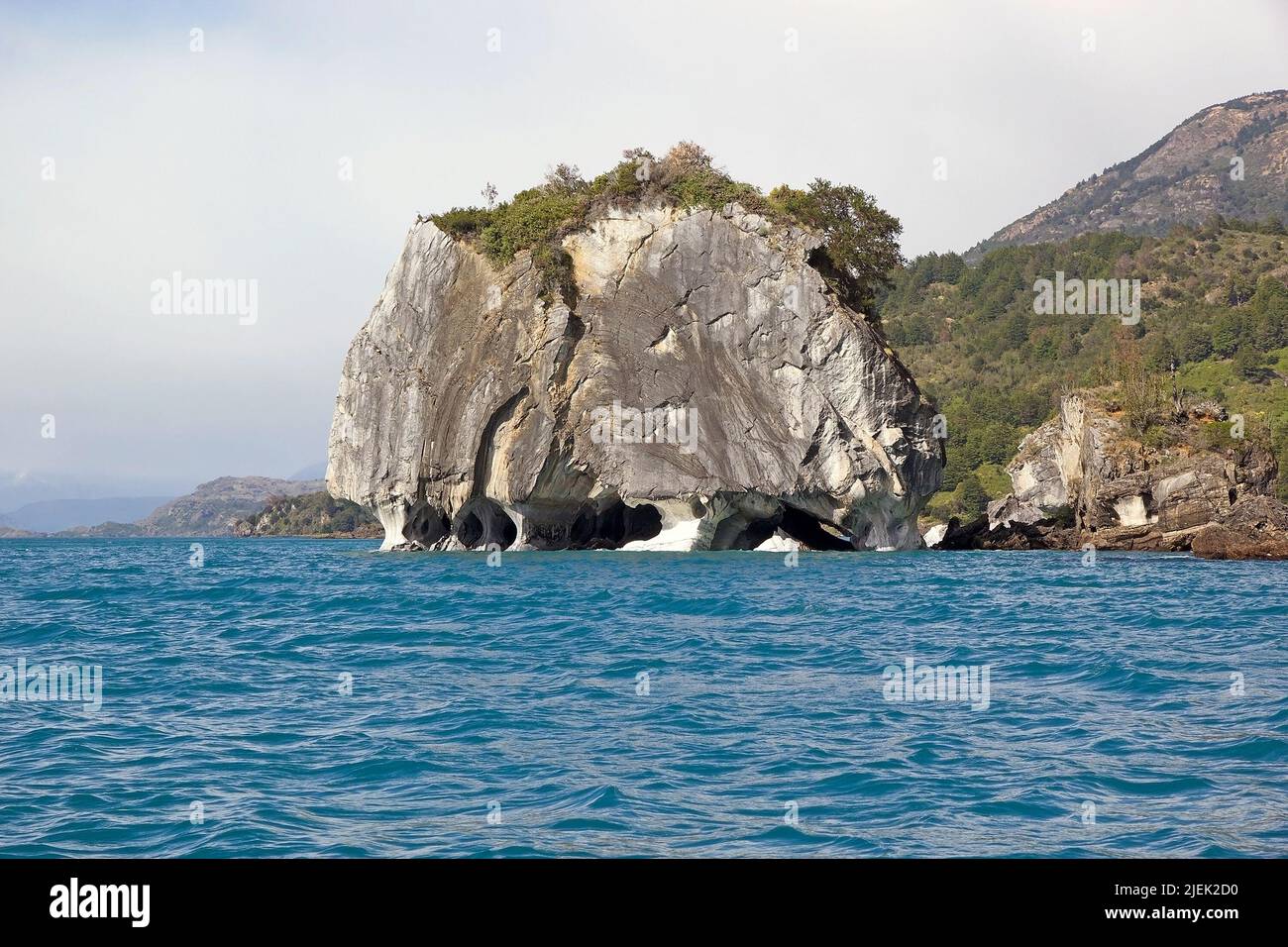 Marble Cathedral, a geological fold and a weathered marble, along the ...