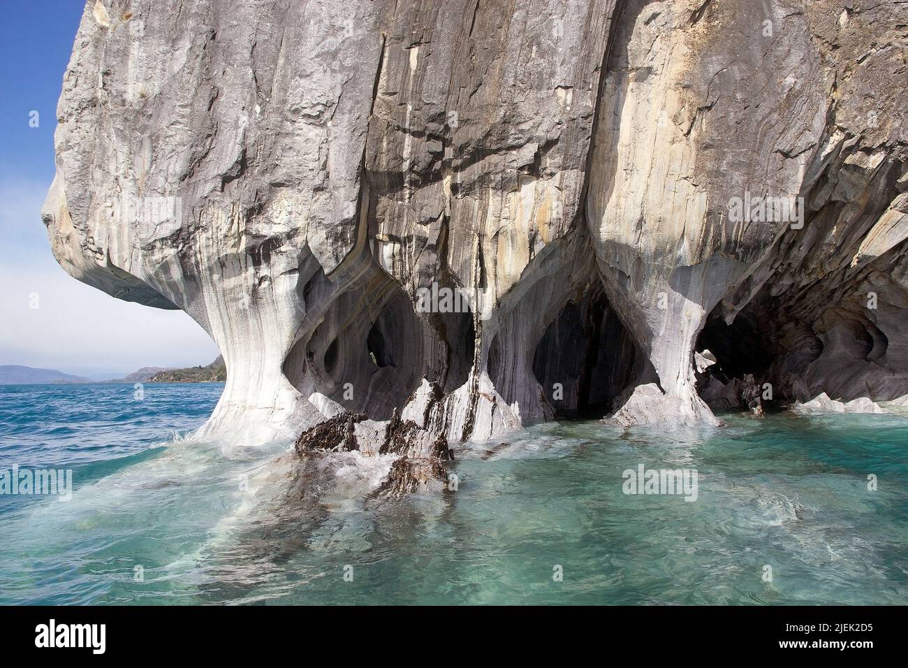 Marble Cathedral, a geological fold and a weathered marble, along the ...