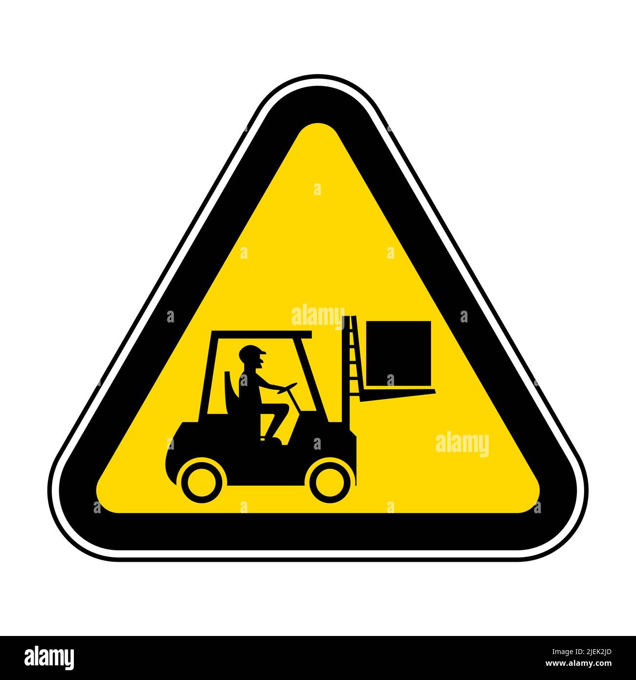 Forklift truck sign,Hazard warning forklift Stock Vector Image & Art ...