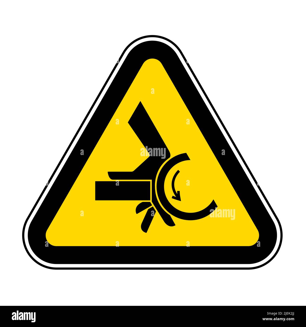 Hand Crush Roller Pinch Point Symbol Sign, Vector Illustration, Isolate ...