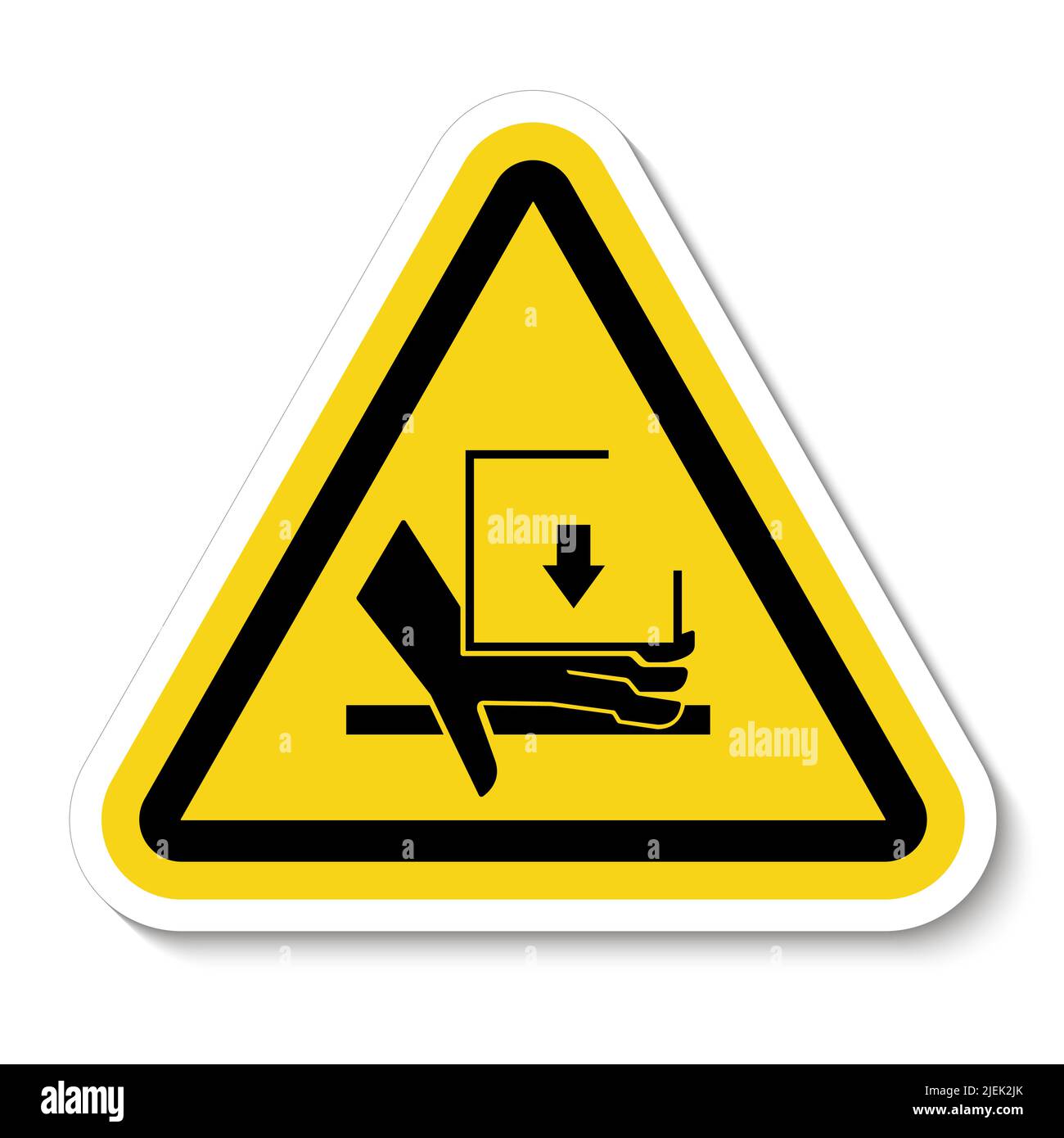 Hand Crush Force From Above Symbol Sign Isolate on White Background ...