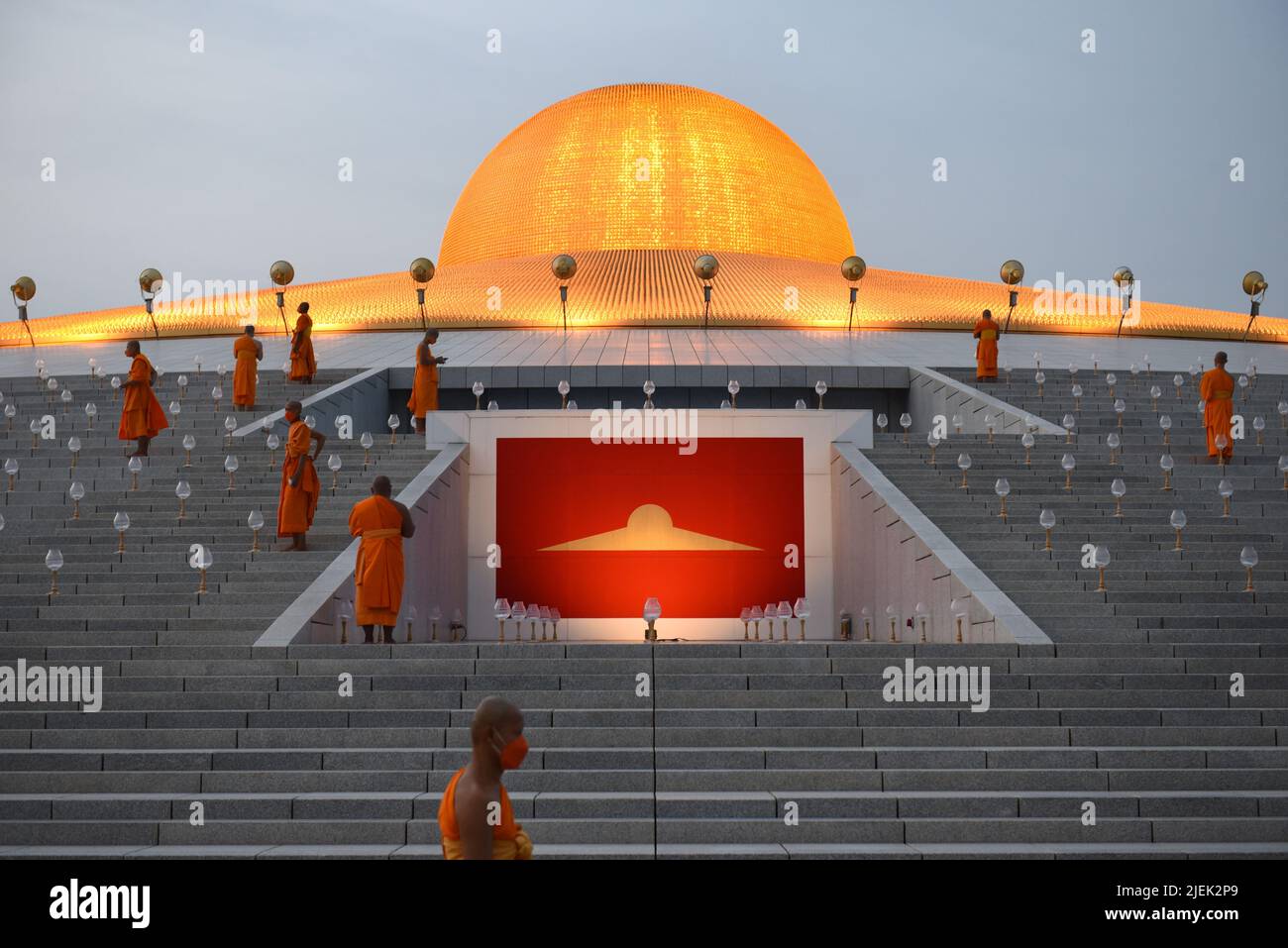Pathum Thani, Pathum Thani, Thailand. 15th May, 2022. Buddhist monks ...