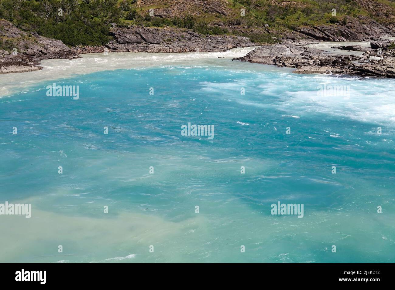 The Confluence of Baker River and Nef River, Patagonia, Chile. Baker ...