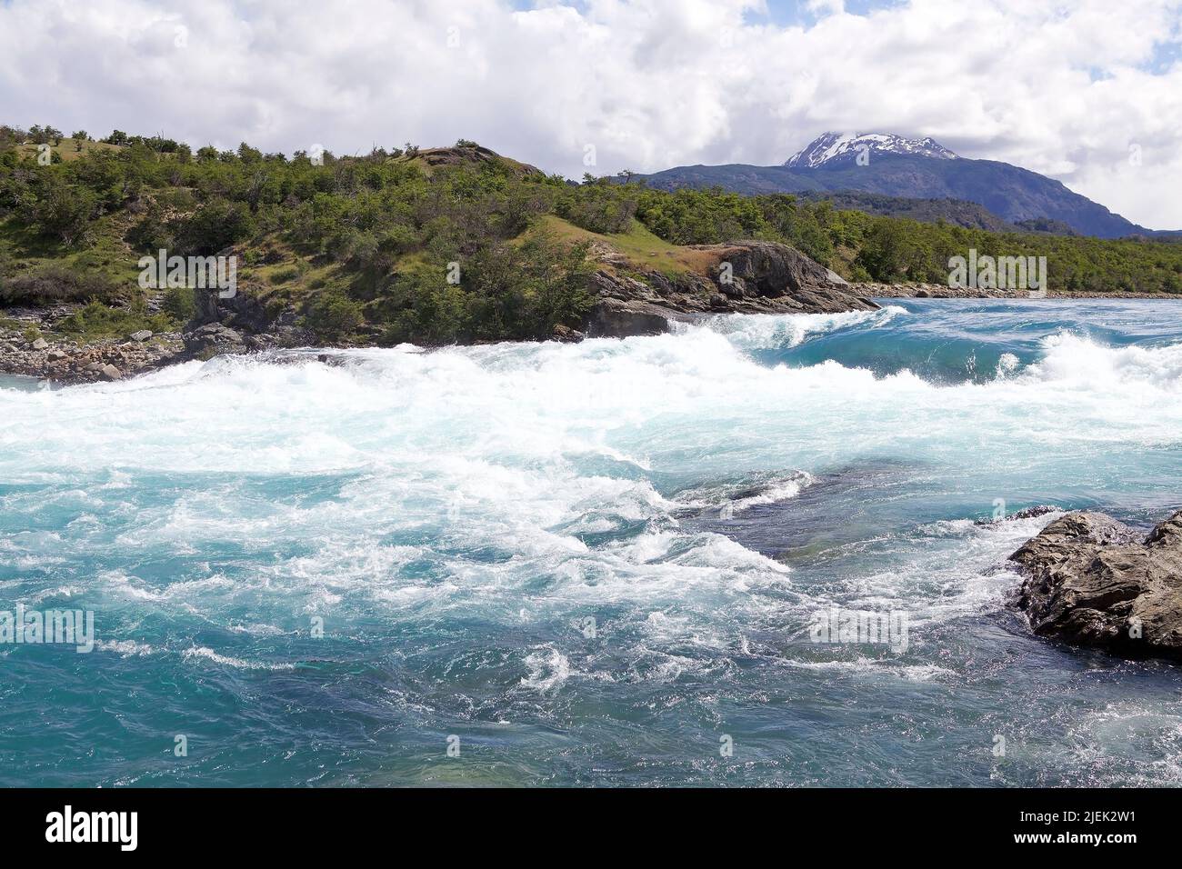 The Confluence of Baker River and Nef River, Patagonia, Chile. Baker ...