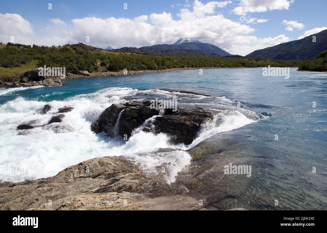 Baker River, Patagonia, Chile. Baker River is the Chile's largest river ...