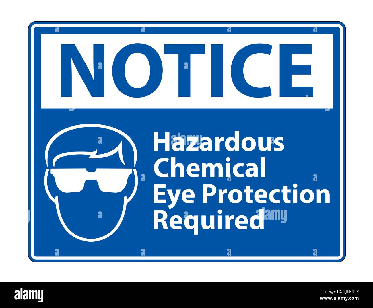 Hazardous Chemical Eye Protection Required Symbol Sign Isolate on White ...