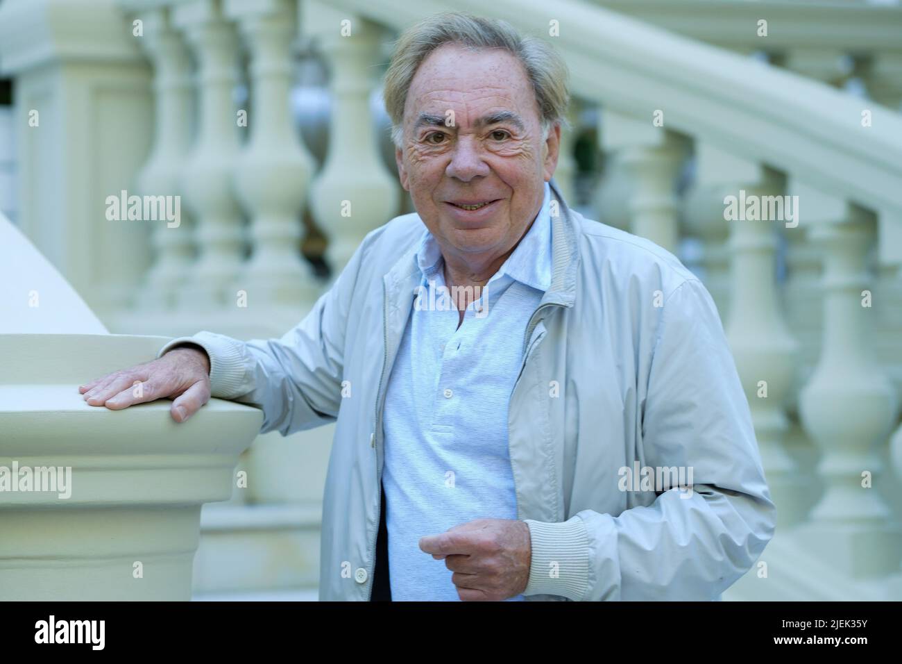 Sir Andrew Lloyd Webber attends a photocall at the Mandarin Oriental ...