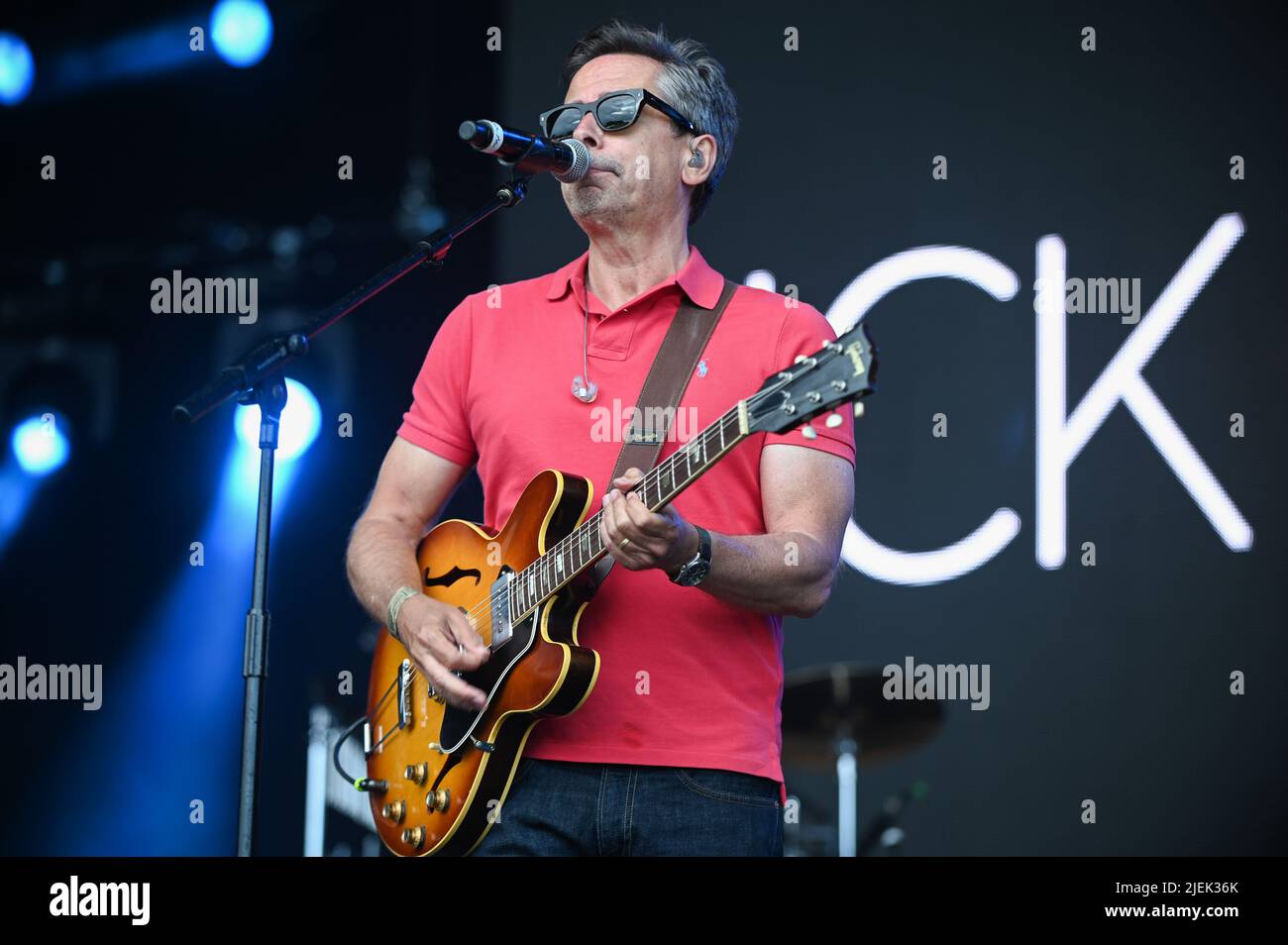 Nick Heyward of "Haircut 100" seen performing at Lets Rock Leeds 80s ...