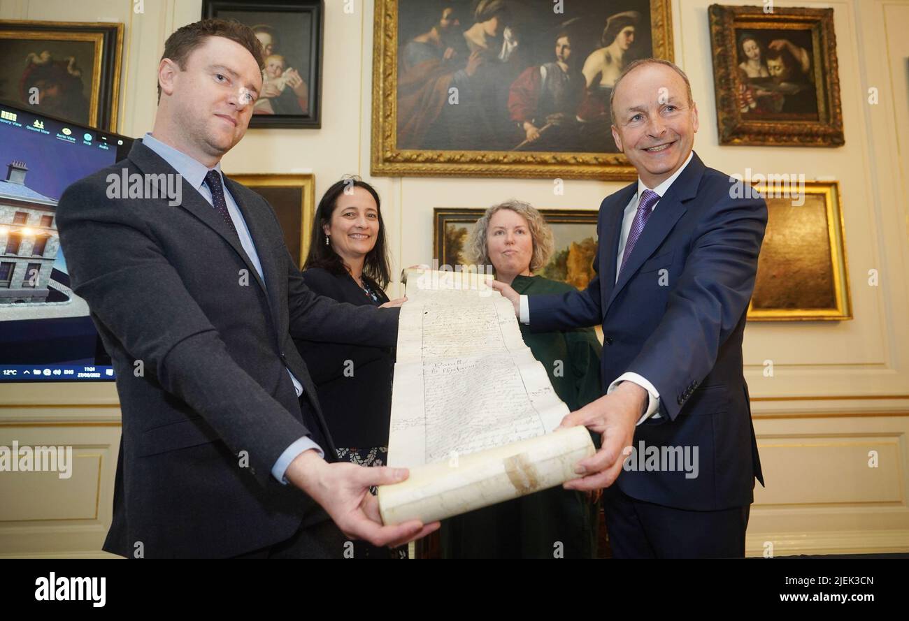 (left to right) Professor Peter Crooks, Culture Minister Catherine ...