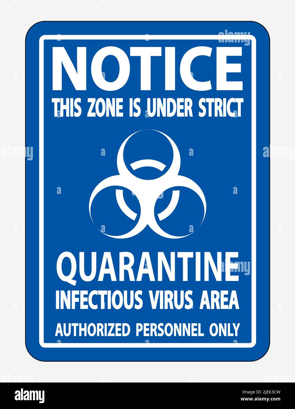 Notice Quarantine Infectious Virus Area Sign Isolate On White ...