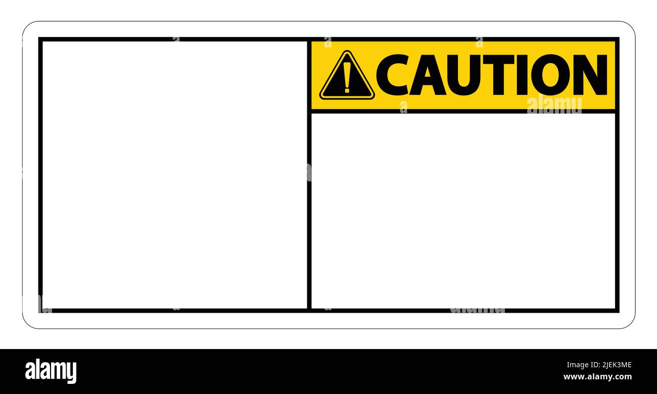 symbol caution sign label on white background,vector illustration Stock ...