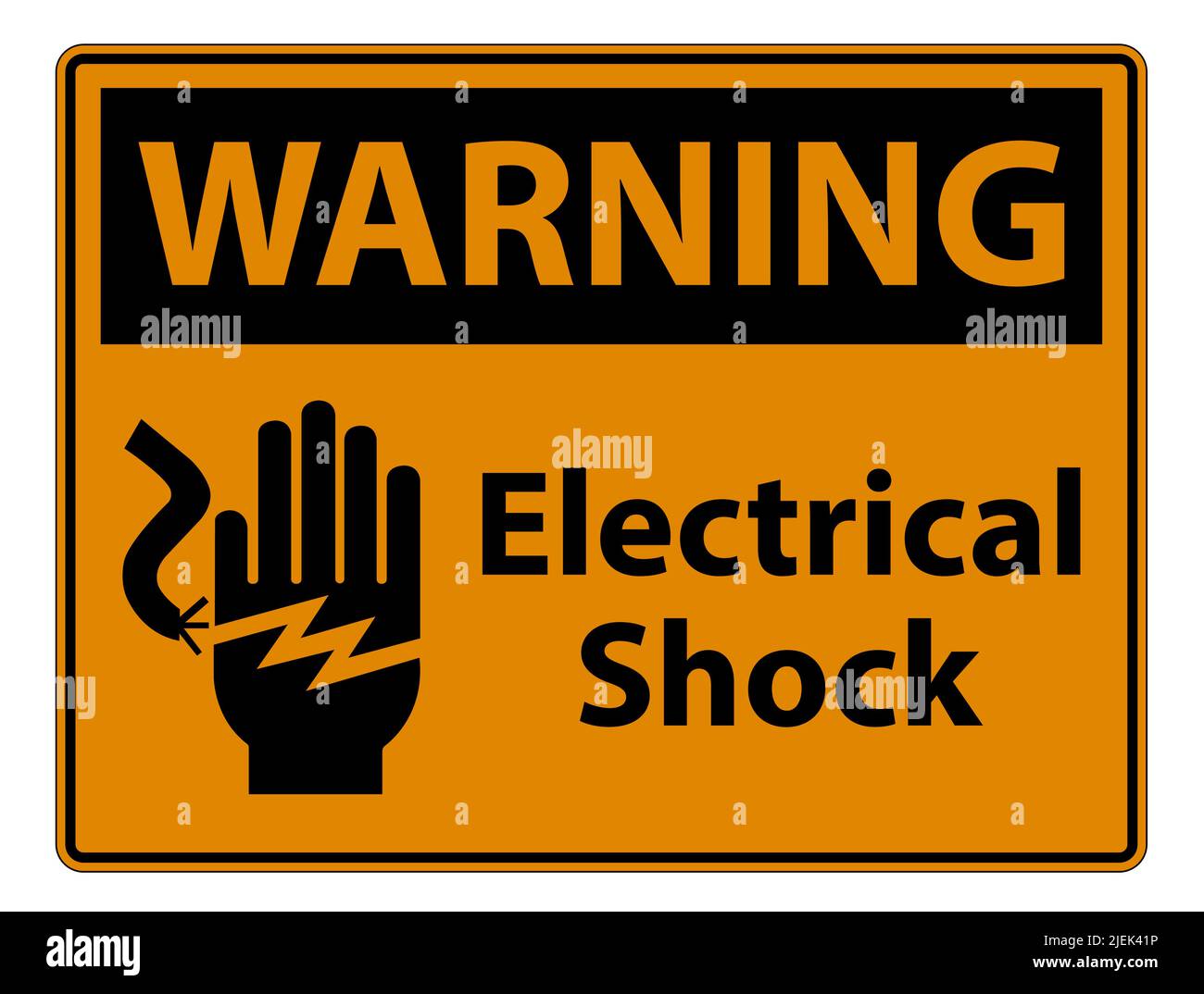 Electrical Shock Electrocution Symbol Sign, Vector Illustration ...