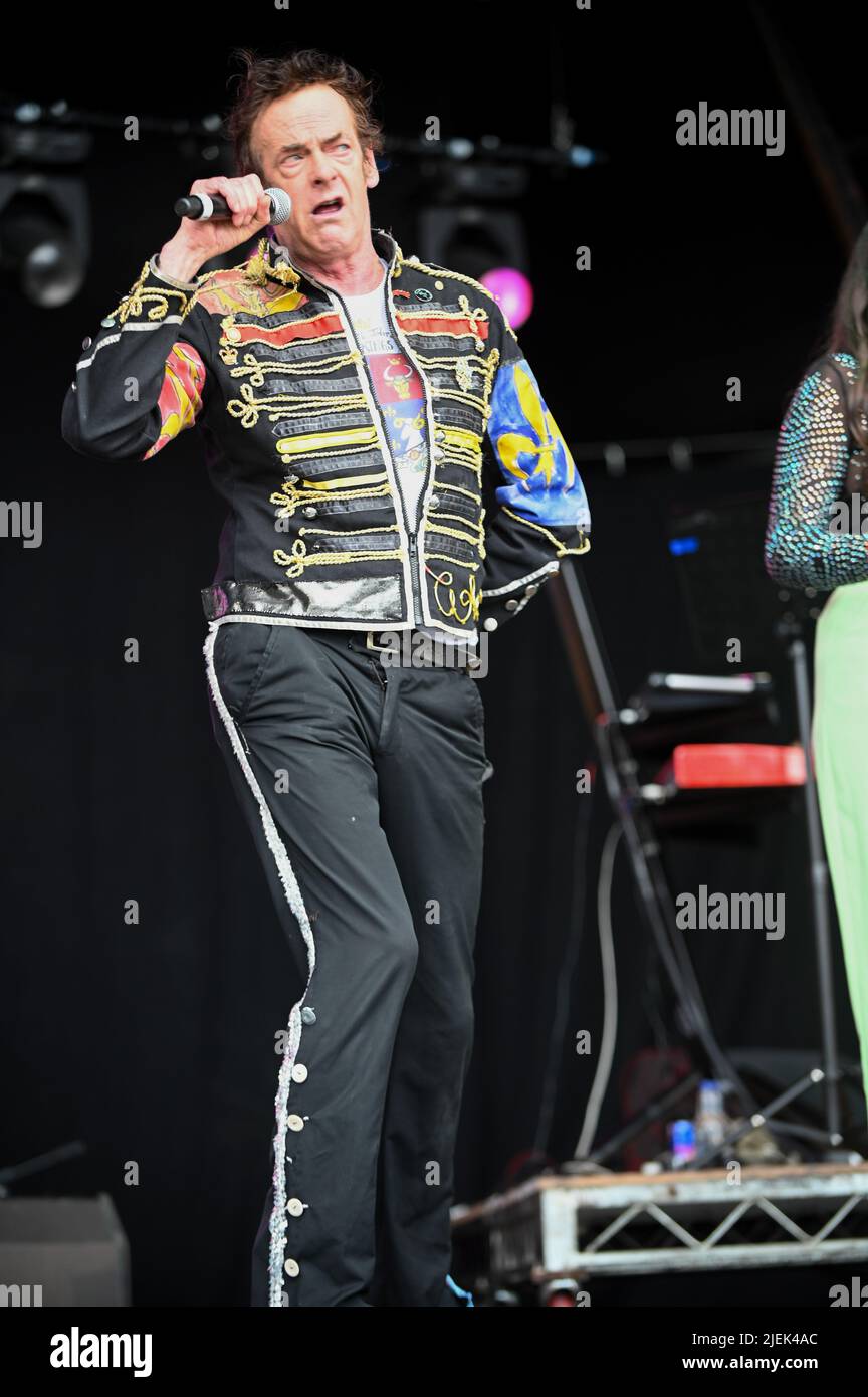 Leeds, UK. 25th June, 2022. Edward Tudor-Pole seen performing at Lets ...