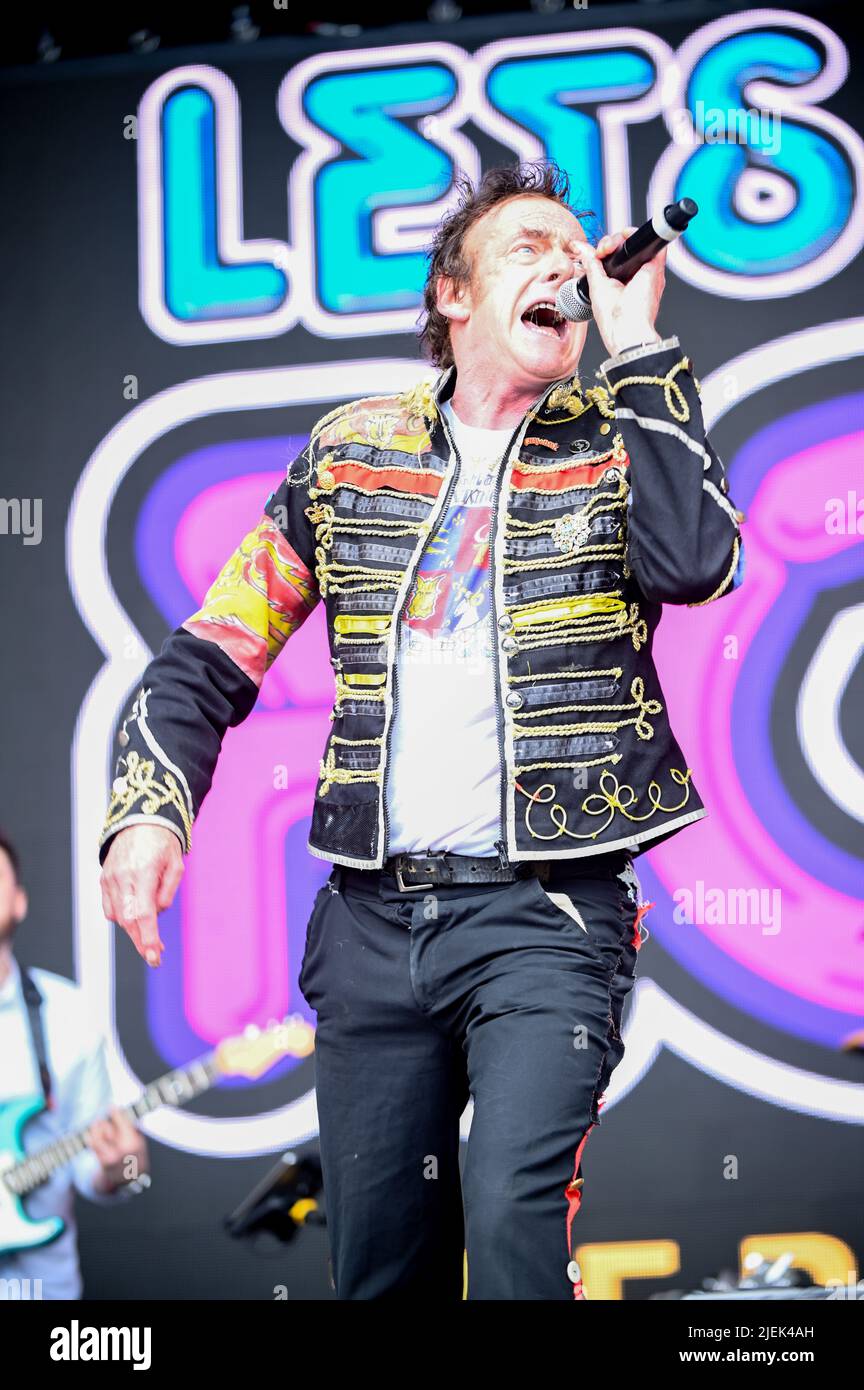 Leeds, UK. 25th June, 2022. Edward Tudor-Pole seen performing at Lets ...