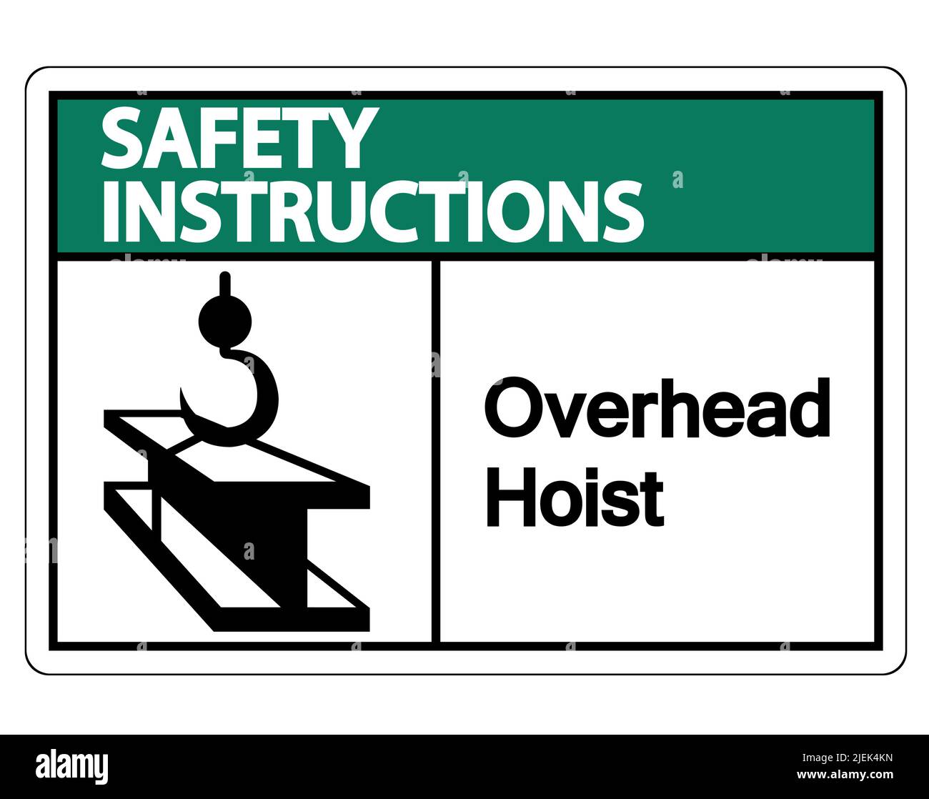 Safety instructions Overhead Hoist Symbol Sign Isolate On White ...
