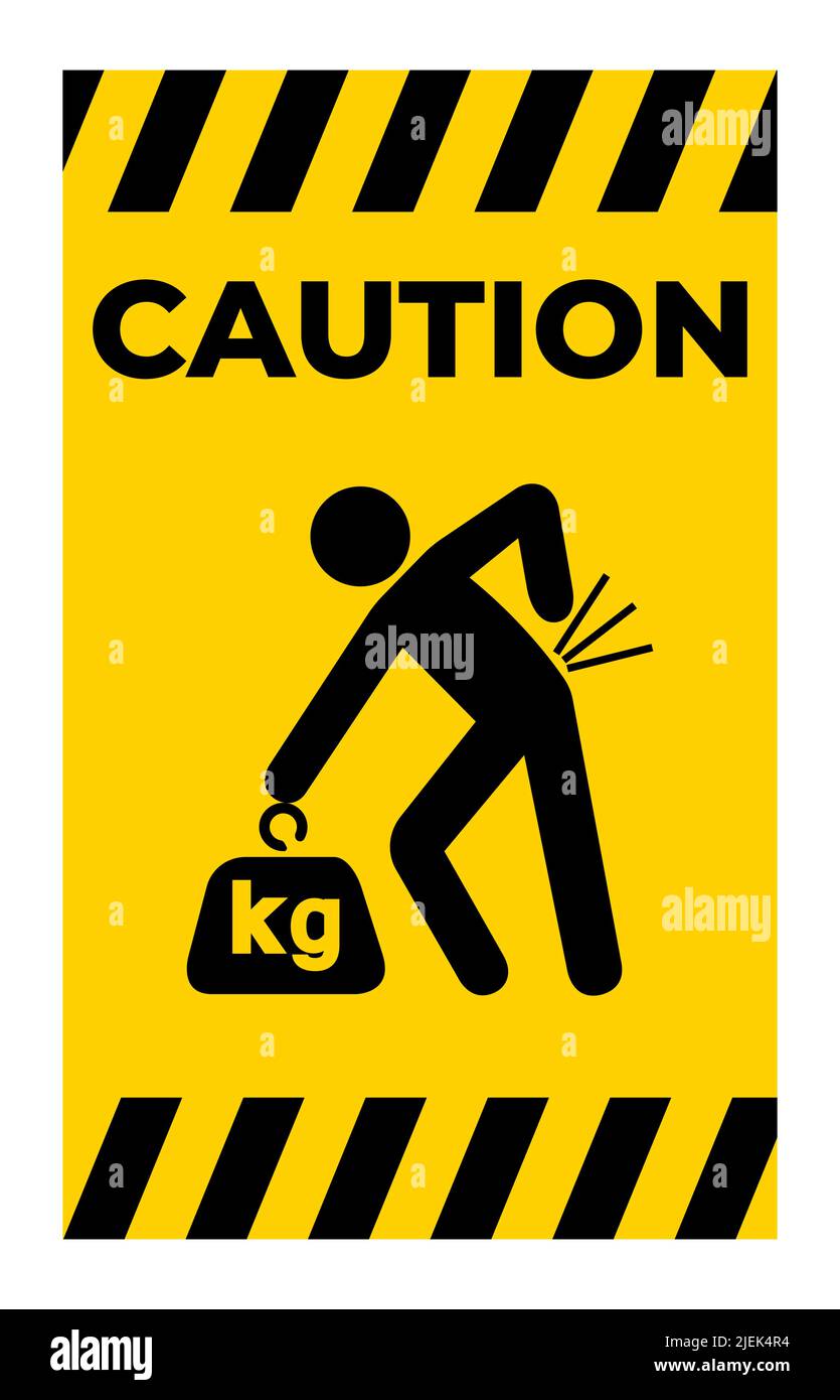 Lifting Hazard Symbol Sign, Vector Illustration, Isolate On White ...
