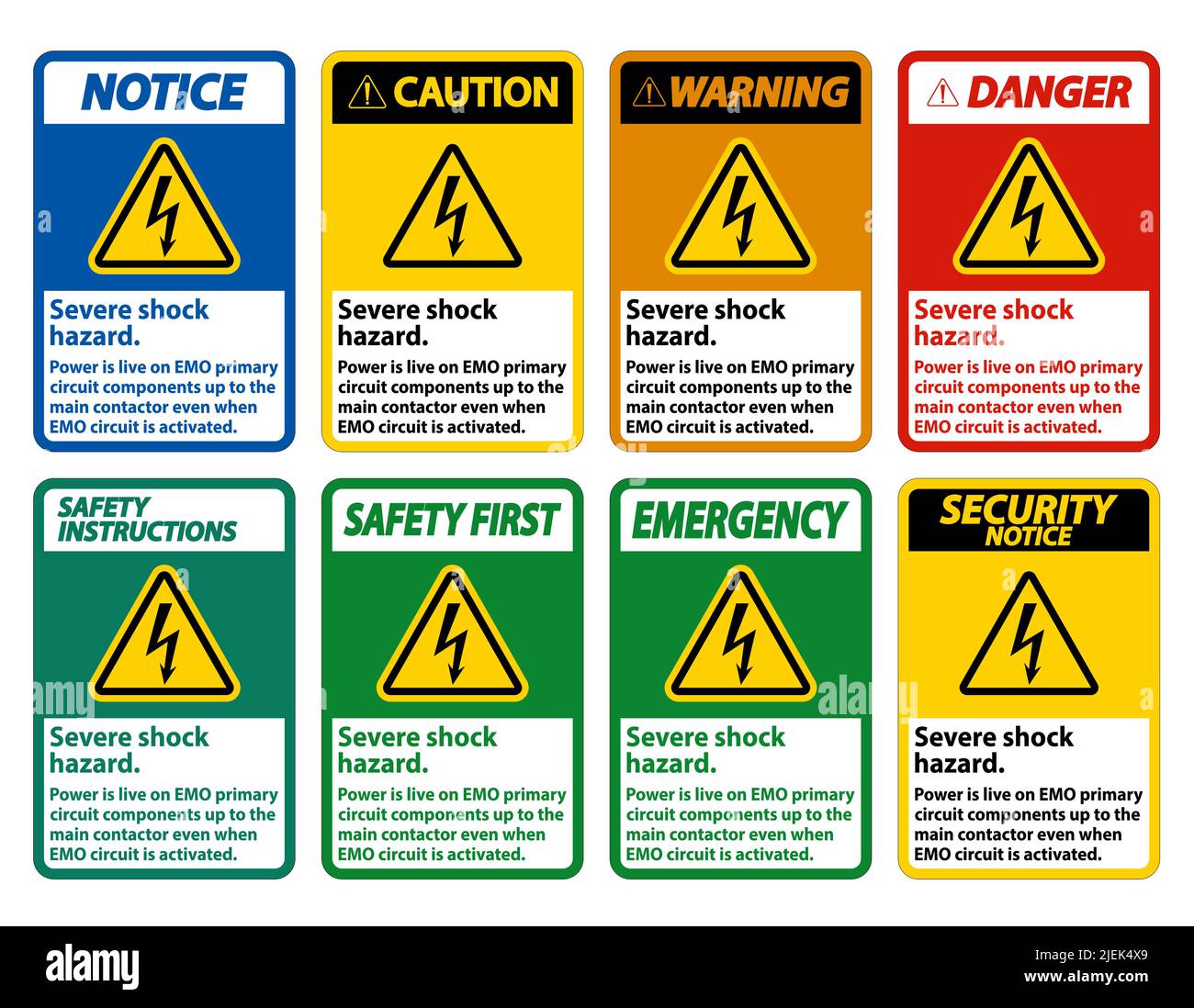 Severe shock hazard sign on white background Stock Vector Image & Art ...