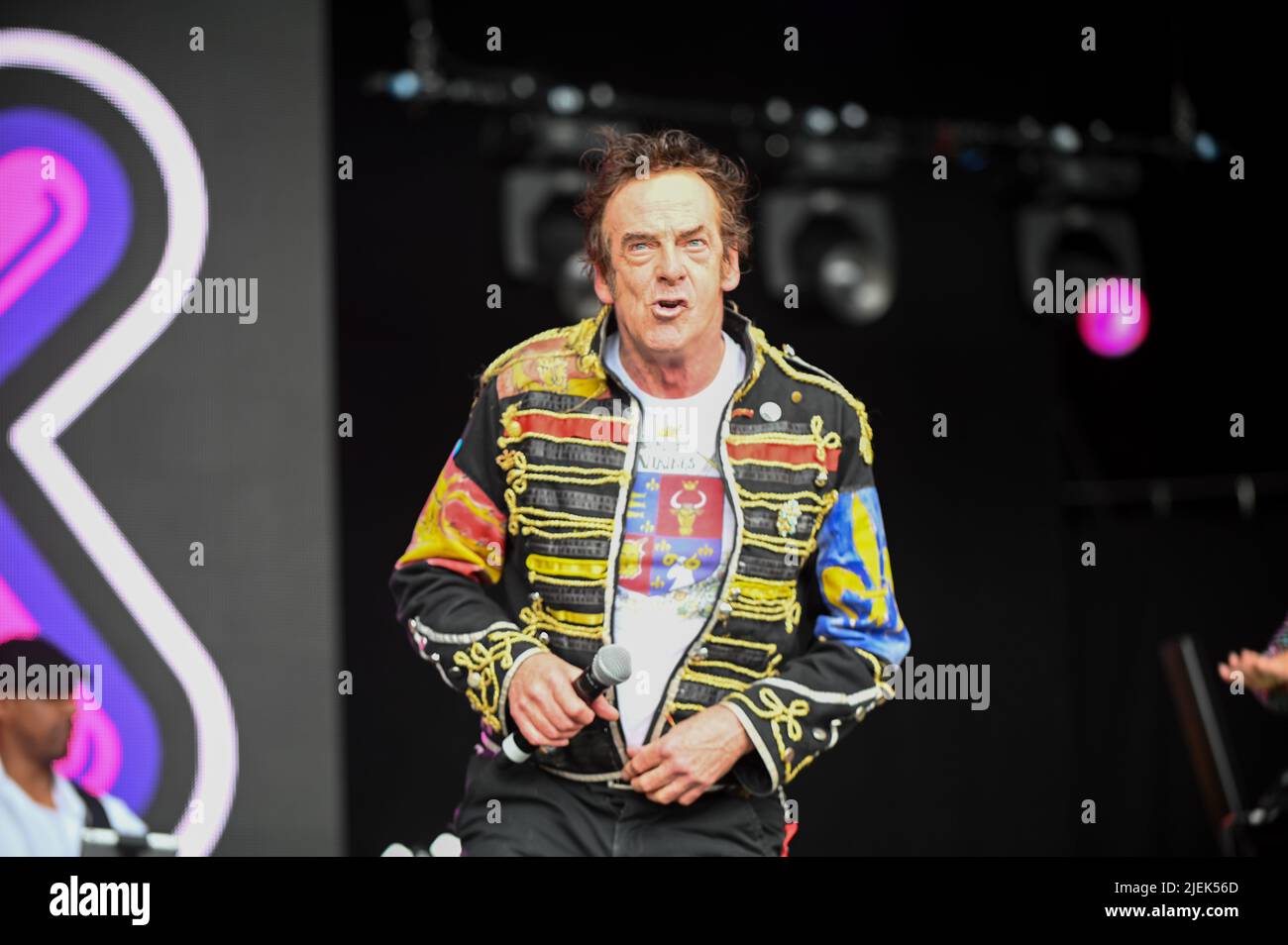 Edward Tudor-Pole seen performing at Lets Rock Leeds 80s Festival in ...