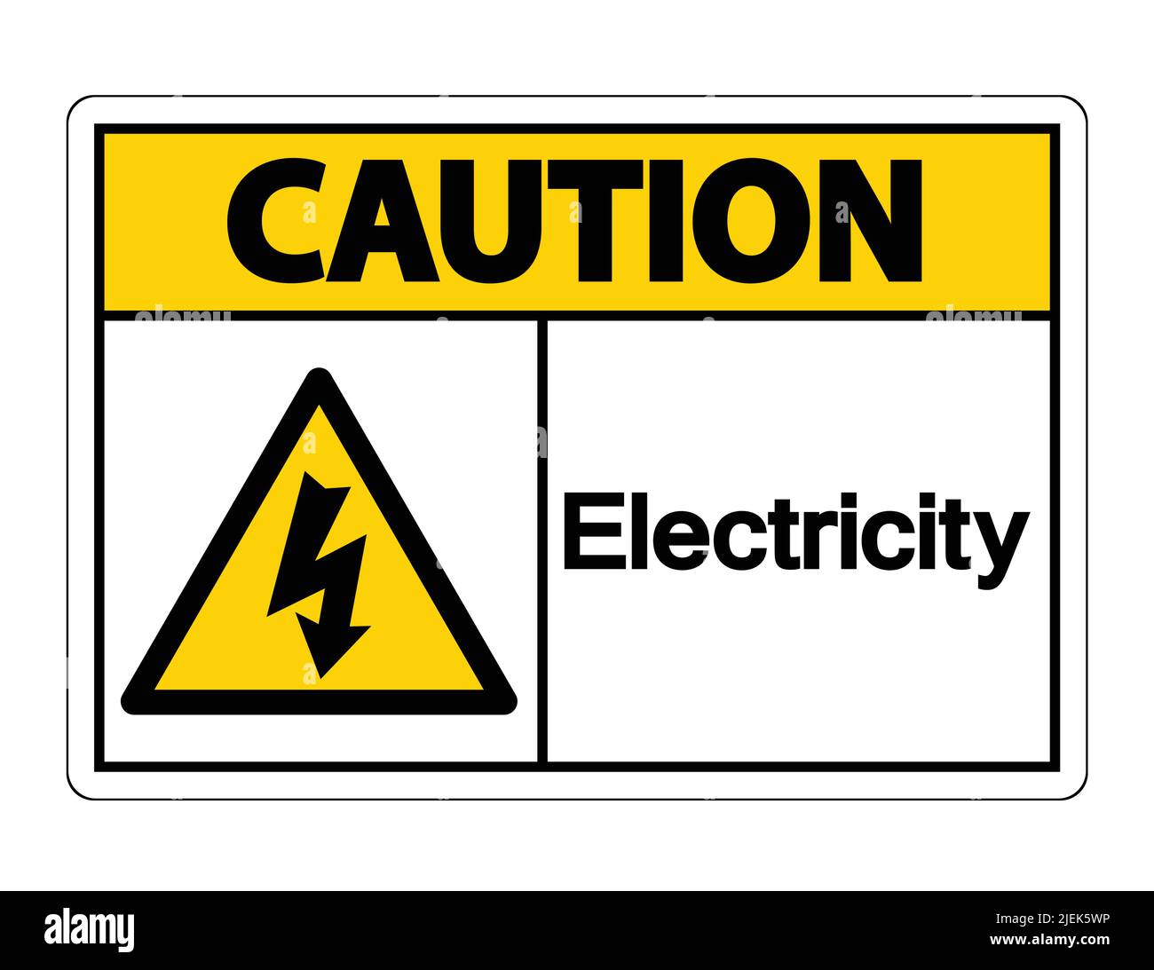 Caution Electricity Symbol Sign Isolate On White Background,Vector ...