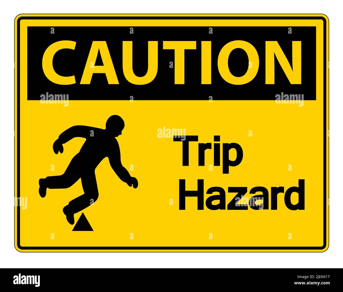 Caution Trip Hazard Symbol Sign on white background,Vector illustration ...