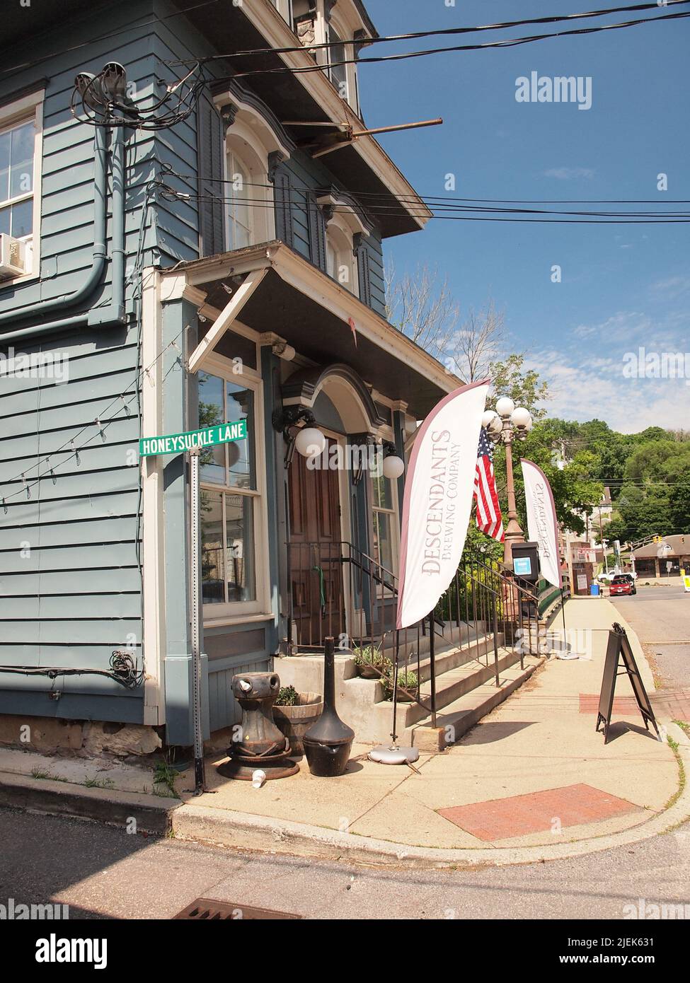 Milford, New Jersey downtown showing the quaintness of an America past ...