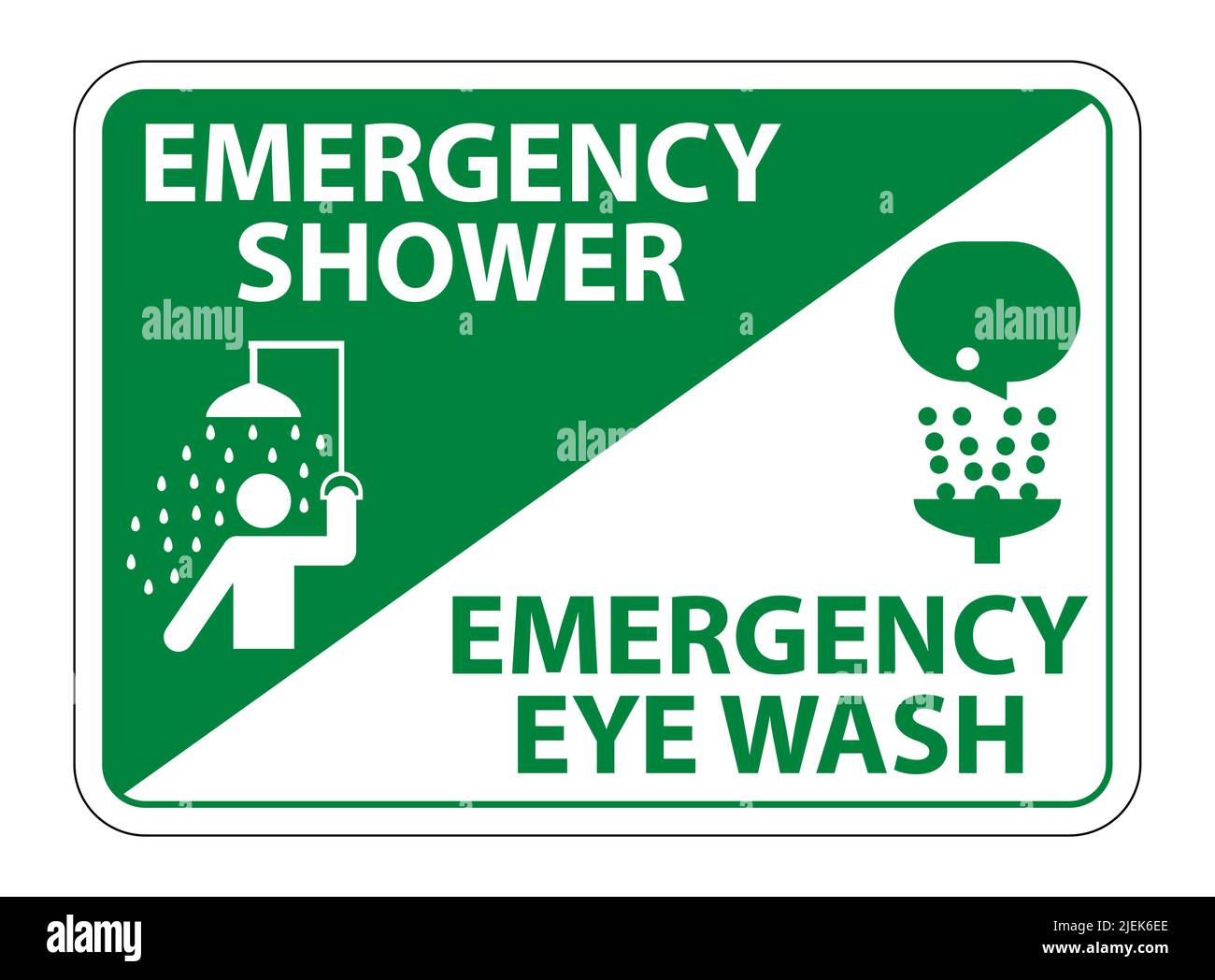 Emergency Shower,Eye Wash Symbol Sign Isolate On White Background ...