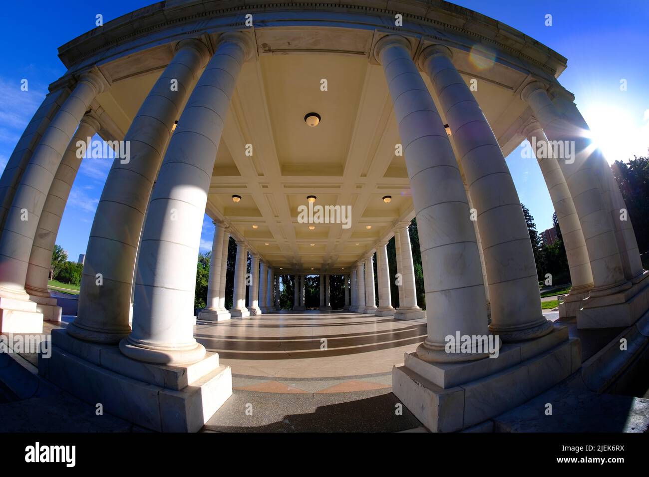 Columns of marble on a building pavilion showing architecture design ...