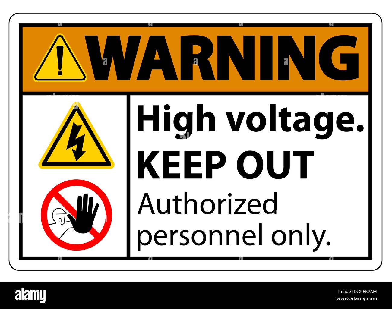 Warning High Voltage Keep Out Sign Isolate On White Background,Vector ...