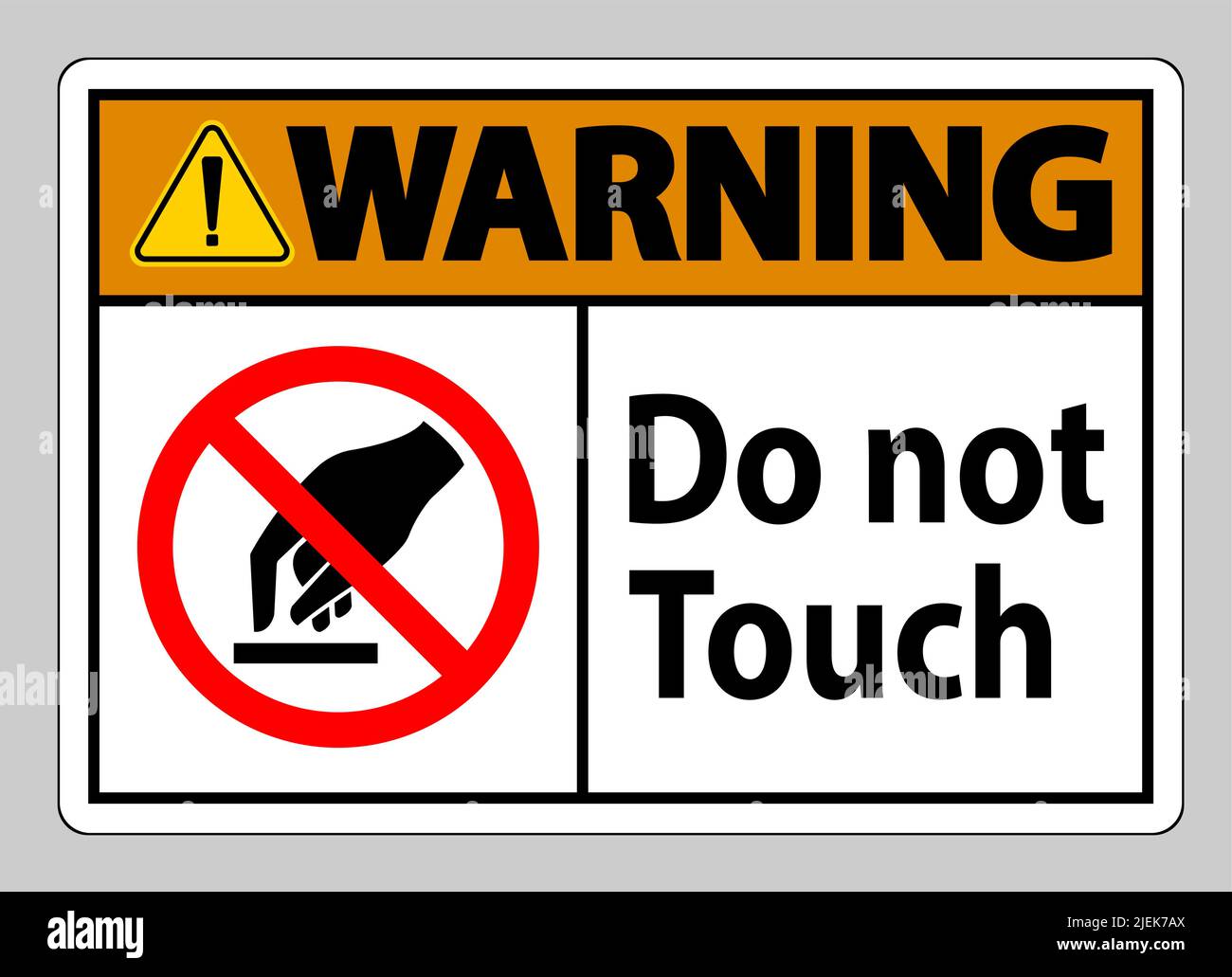 Warning Do Not Touch Symbol Sign Isolate On White Background Stock ...