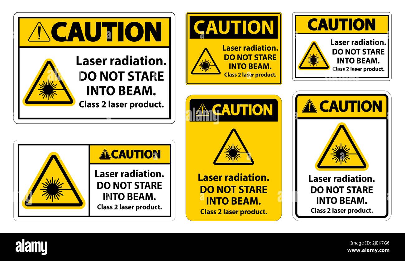 Caution Laser radiation,do not stare into beam,class 2 laser product ...