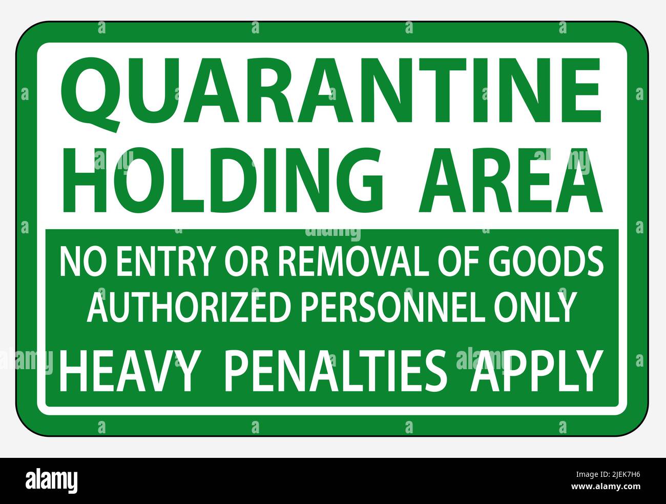 Quarantine Holding Area Sign Isolate On White Background,Vector ...