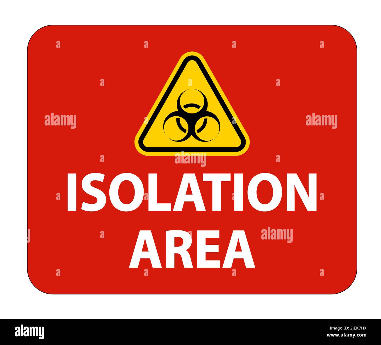 Biohazard Isolation area sign On White Background,Vector Illustration ...