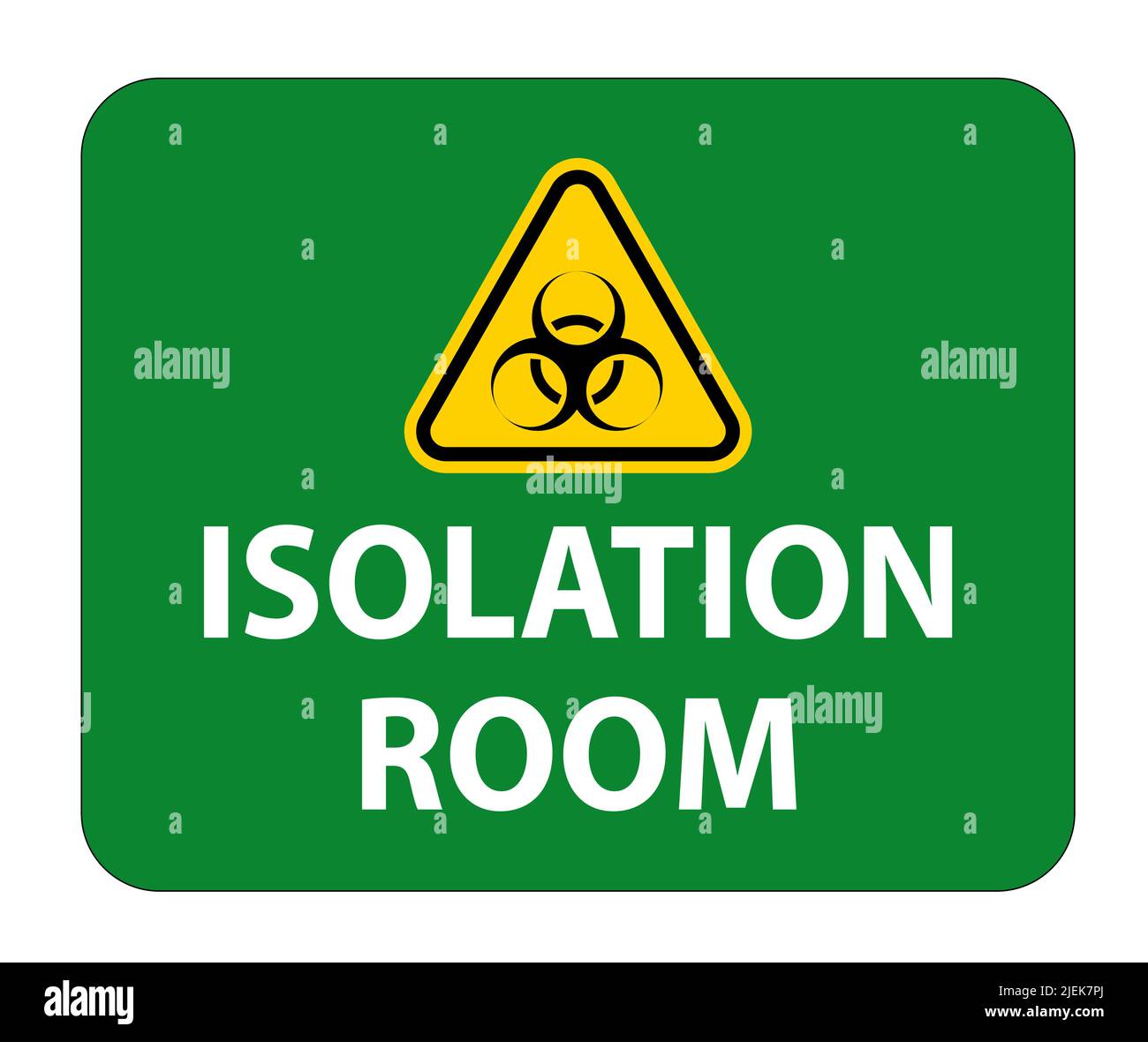 Biohazard Isolation room sign On White Background,Vector Illustration ...