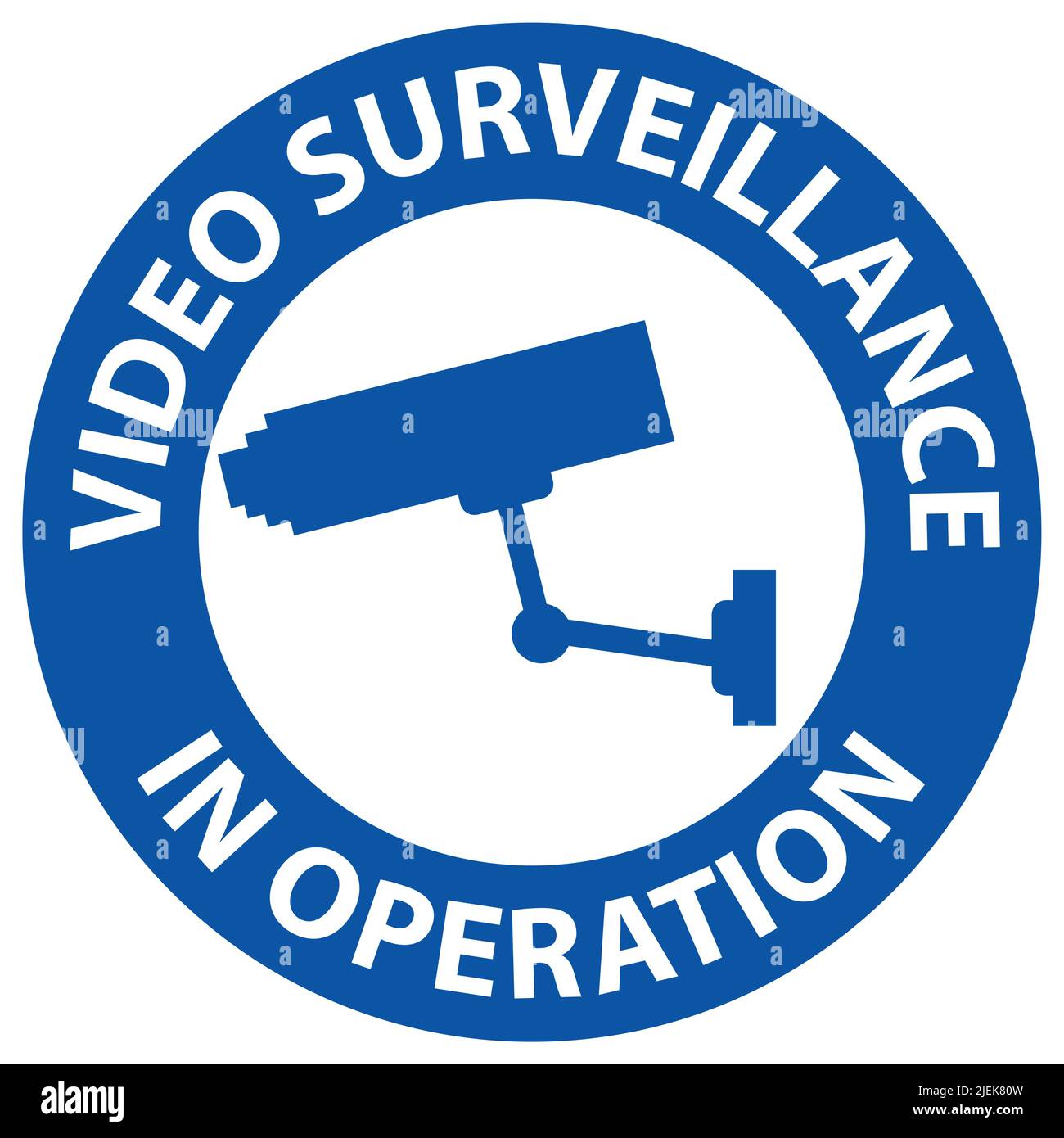 Notice Video Surveillance In Operation Sign White Background Stock ...
